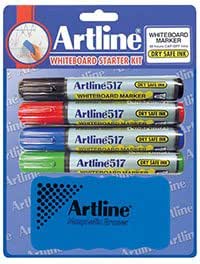 Amazon.com : Artline 517 Whiteboard Marker Starter Kit - : Dry Erase ...