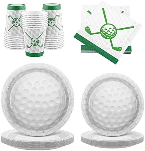 Amazon.com: 80PCS Golf Party Supplies, Golf Party Disposable Tableware ...