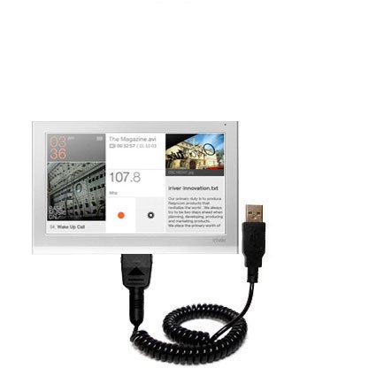 USB Spiral Sync and Charge Cable Compatible with iRiver P7 Adopts ...