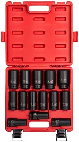 Sunex 2568, 1/2 Inch Drive Master Impact Socket Set, 43-Piece, SAE, 3/8 ...