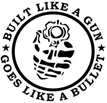 Built Like a Gun Black Sticker Decal Sticker for Royal Enfield Bullet ...