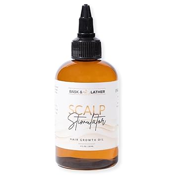 Amazon.com : Bask & Lather Scalp Stimulator Hair Growth Oil, Cold ...