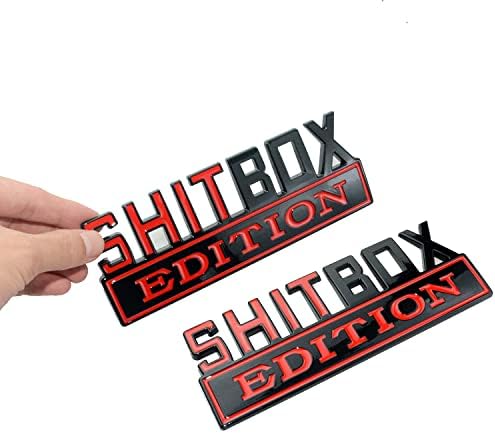 Amazon.com: 2Pc Big Size SHITBOX Edition Emblems Truck Exterior Badge ...