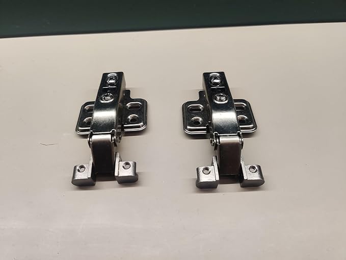 Aluminum Profile Hinges 22mm Soft Close 0° (Graphite Finish) (Pack of 5 ...