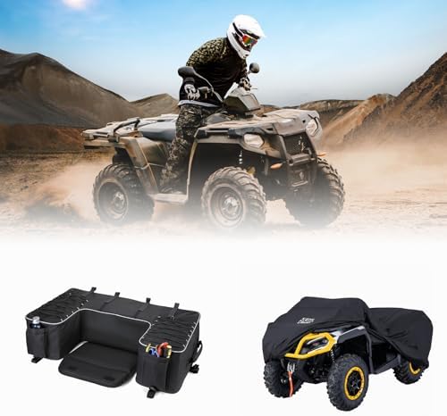 Amazon.com: KEMIMOTO ATV Storage Bags ATV Rear Seat Bag Rack Bag and ...