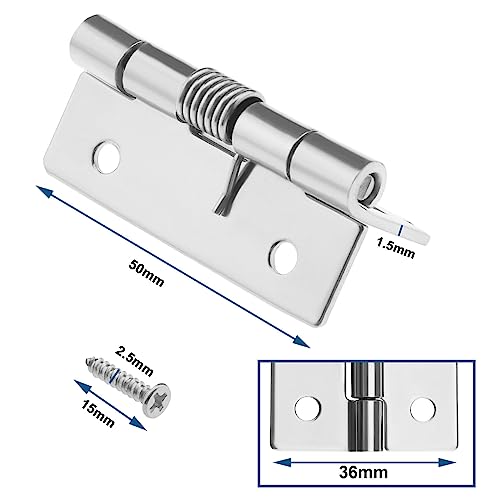 Create idea 4PCS Self-Opening Spring Hinges 304 Stainless Steel Self ...