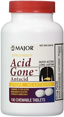 Amazon.com: Acid Gone Antacid Chewable Generic for Gaviscon Extra ...