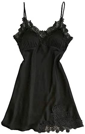 Women's Sexy Lingerie Silk Satin Mini Babydoll Naughty Sex Chemise Plus ...