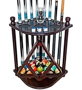Amazon.com: GACCO BILLIARDS Freestanding Billiard Cue Rack, Pool Table ...