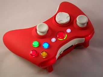 Amazon.com: Red Xbox 360 Modded Controller (Rapid Fire) Custom LEDs ...