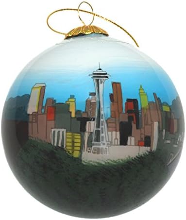 Amazon.com: Seattle Washington City Skyline Christmas Ornament : Home ...