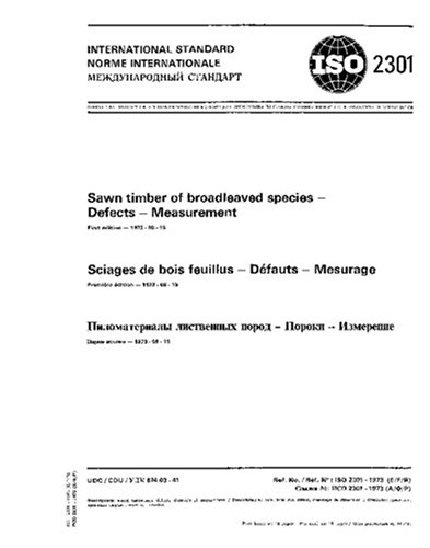 ISO 2301:1973, Sawn timber of broadleaved species - Defects - Measurement | Amazon.com.br