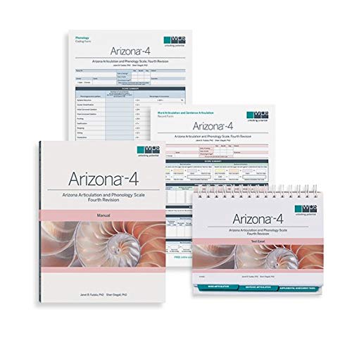 Arizona Articulation and Phonology Scale (Arizona-4) complete kit ...