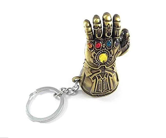 5G Keys Superhero Marvel Metal Keychain ( Thanos Hand Gold Colour 1 Pcs ...