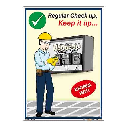 buysafetyposters.com - Electrical Inspection Poster In English Plastic ...