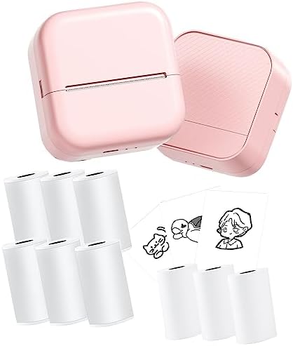 Amazon.com : memolife Pink M02L Sticker Maker Machine with 9 Rolls ...