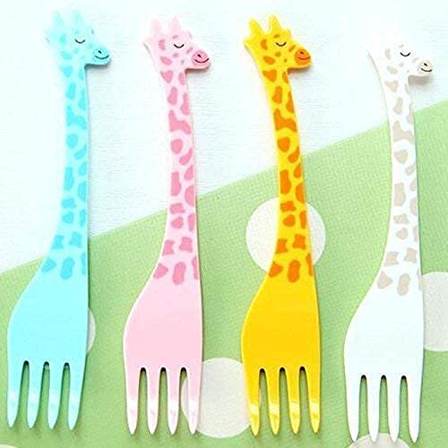 Buy BONBURY Reusable Shaped Fruit Fork Set for Kids, Salad Forks Cake ...