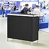 Amazon.com: VEVOR Folding Portable Bar Table, Tradeshow Podium Table ...