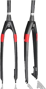 Amazon.com: KLWEKJSD Carbon Fiber Mountain Bikes Rigid Fork 26'' 27.5 ...