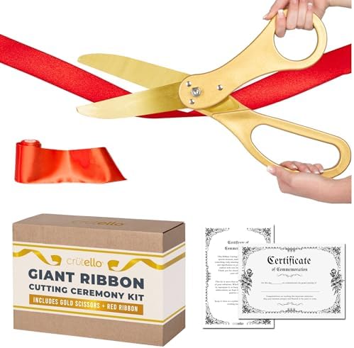 Amazon.com: Crutello Ribbon Cutting Ceremony Kit - Grand Opening ...