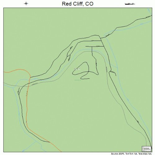Large Street & Road Map of Red Cliff, Colorado CO - Printed poster size ...