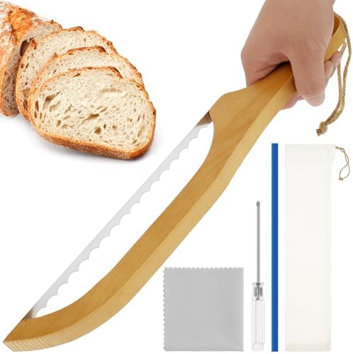 Amazon.com: Aosdc Sourdough Bread Knife,Bread Bow, 15.8'' Serrated ...