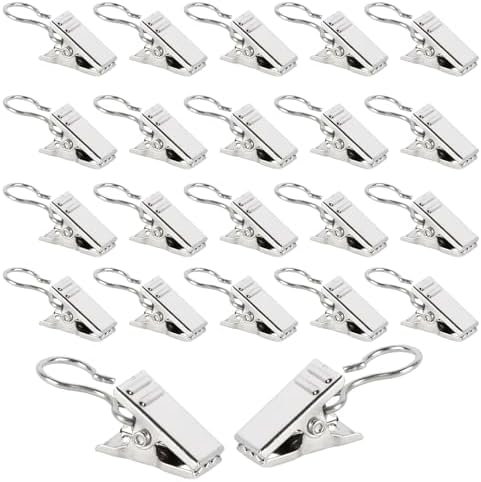 Rickwayy 150pcs Curtain Clips, Stainless Steel Curtain Hooks Clips ...