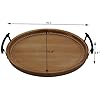 Amazon.com: Oval Rustic Wooden Decorative Tray, Serving Tray with Metal ...