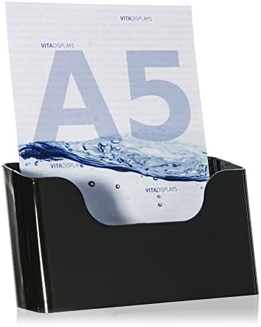 DIN A5 Table Leaflet Stand, Flyer Stand, Black Flyer Holder, Stable ...
