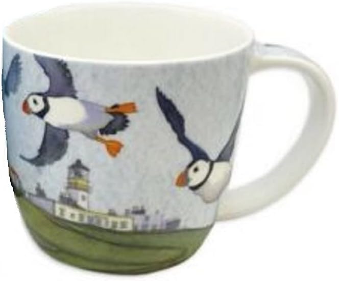 Amazon.com | Flying Puffins Mug Bone China Boxed 350ml Emma Ball ...