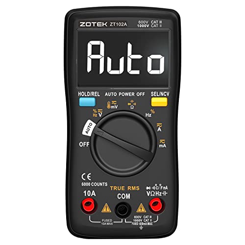 ZOTEK ZT-102A Digital Multimeter,LCD 6000 Counts Smart and Auto Model ...