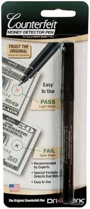 Amazon.com : Dri Mark Dual Test Counterfeit Money Detector Pen, UV ...