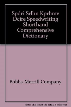 Speedwriting dictionary: College edition (Landmark series): McGraw-Hill ...
