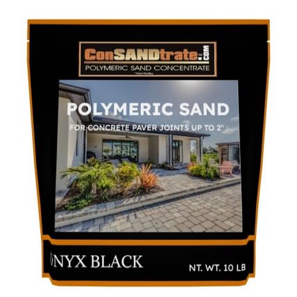 ConSandtrate Polymeric Sand, 10 lb, Onyx Black for Concrete Paver ...