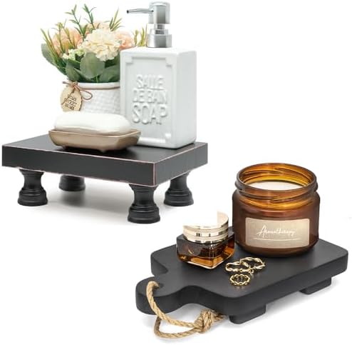 Amazon.com: EOSAHR Modern Bathroom Decor Combo: Chic Wooden Pedestal ...