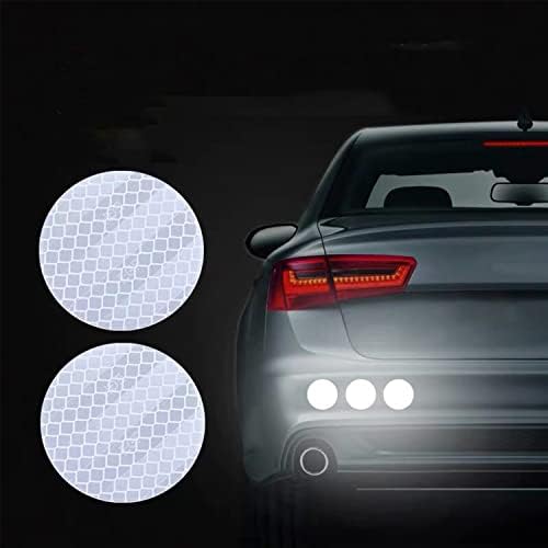Buylogy® (White) 10Pcs Circle Car Truck Bumper Safety Reflective ...