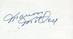 Marion Motley Signed Cert Sticker 3x5 Index Card Authentic Autograph ...
