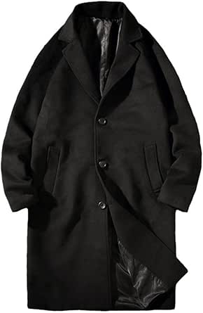 Men Korean Winter Wool Coat Oversized Harajuku Overcoat Japanese ...