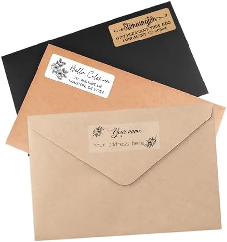 Amazon.com : Personalized Return Address Labels Stickers - 150 Matte ...