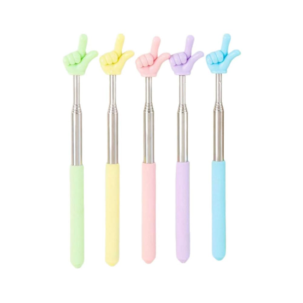 Telescopic Teachers Pointer,5 PCS Presentation Finger Pointer Stick ...