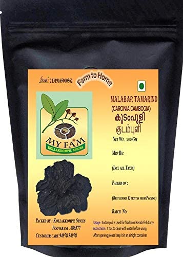 MyFam Premium Dried Malabar Tamarind (Kodampuli) Kudampuli Kerala 100gm ...