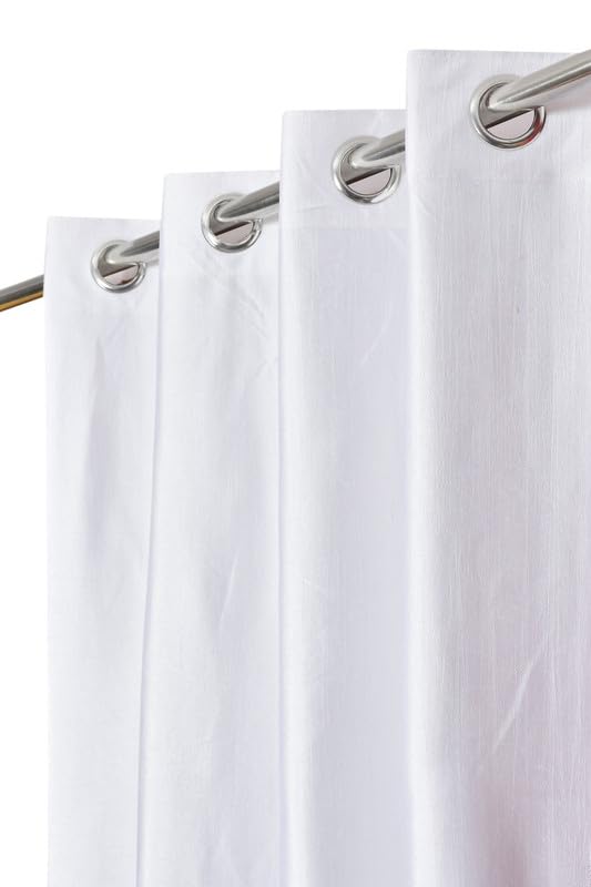 Buy FabFabriX Premium Plain Solid Room Darkening Door Eyelet Curtain ...