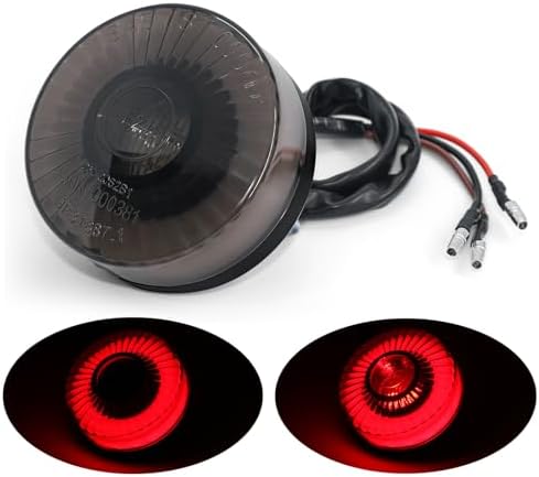 Amazon.com: LENJIEMT Motorcycle LED Tail Light Round Brake Light Halo ...