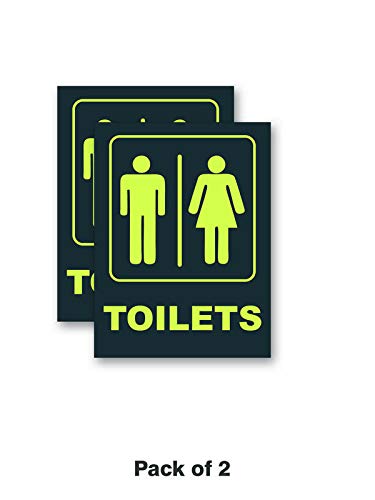 Buy 999Store restroom signage office supplies sunboard toilet sticker ...