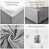 Amazon.com: DUJUIKE Velvet Bed Frame Cover, Bed Base Wrap Cover ...