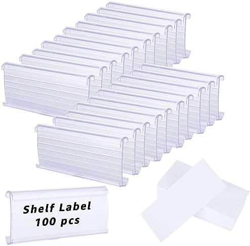 Amazon.com : 100 Pcs Wire Shelf Label Holders, Wire Rack Label Holder ...