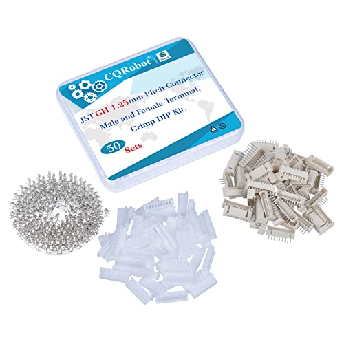 CQRobot 50 Sets/550 Pieces JST GH SMT 1.25mm Pitch 9-Pin IC Sockets and ...