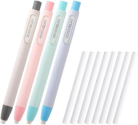 Retractable Eraser Refill 6Pcs Retractable Click Eraser With 6Pcs ...