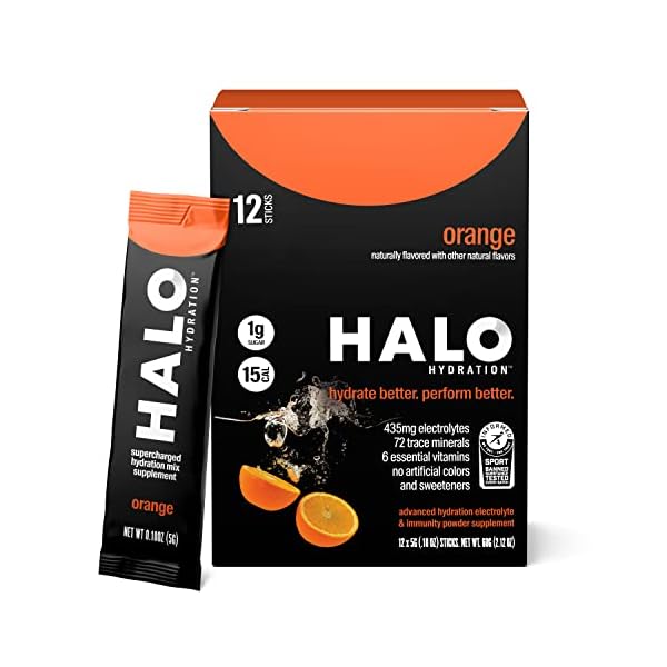 Halo Hydration Orange - Electrolyte Drink Powder Sachets - Dietary ...