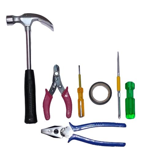 Hand tool kit 8" Plier Electric Tape 2in1 Screwdriver Electric Tester ...